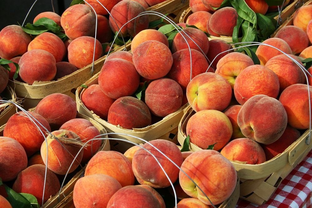 Peaches at a Farmers Market | Free Photo - rawpixel