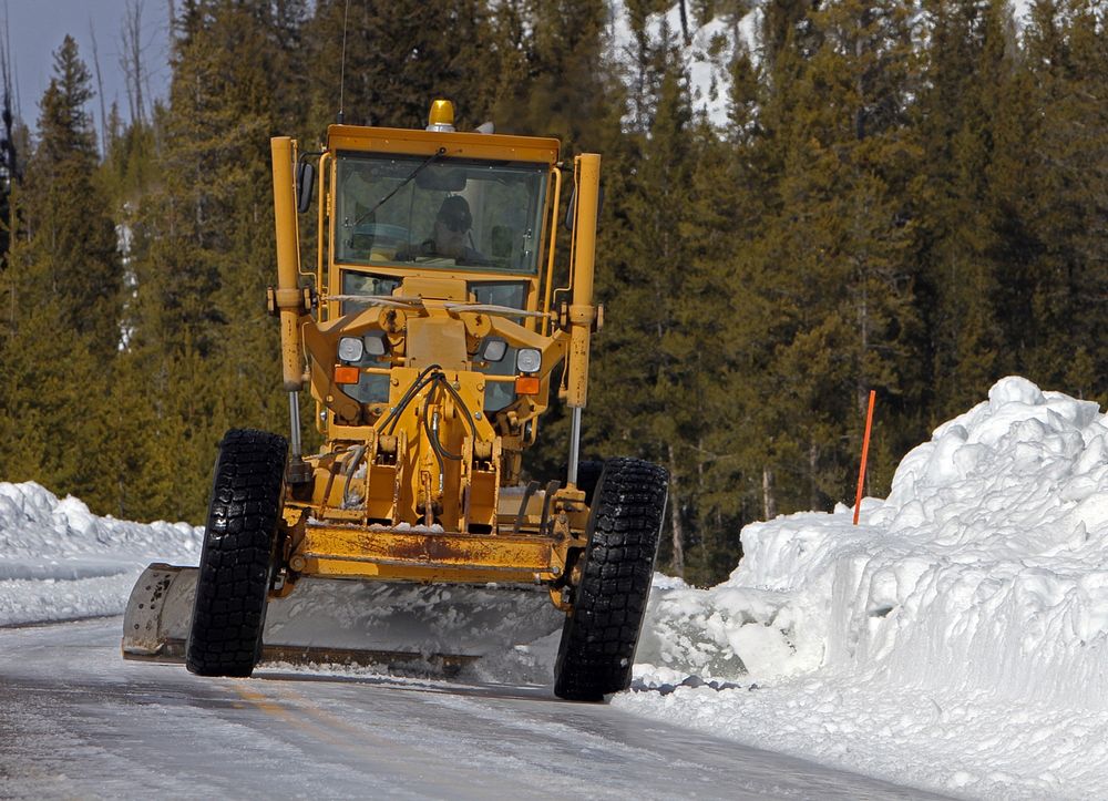 Grader Scraping Ice Mammoth Norris | Free Photo - rawpixel
