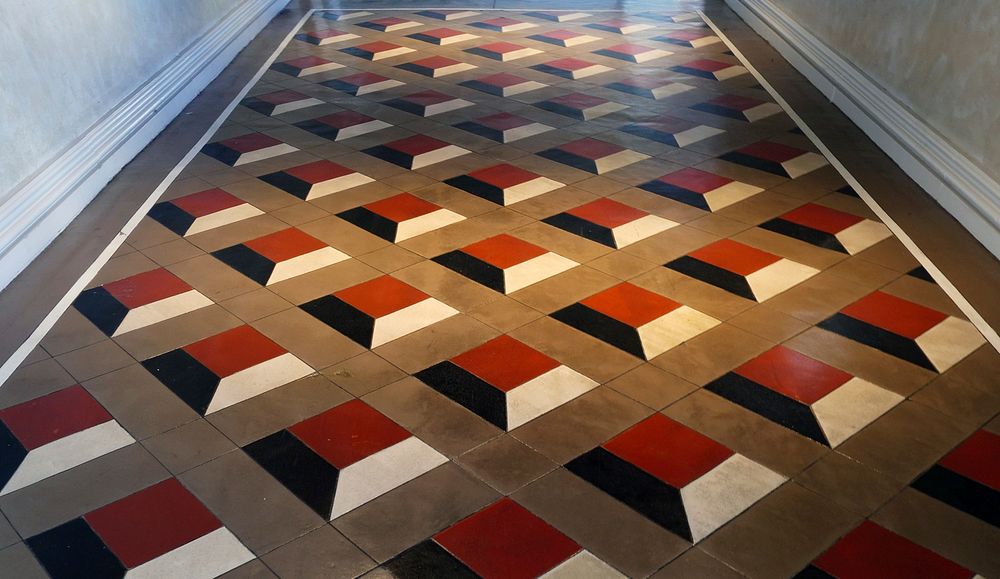 Geometric hallway floor. Original public | Free Photo - rawpixel