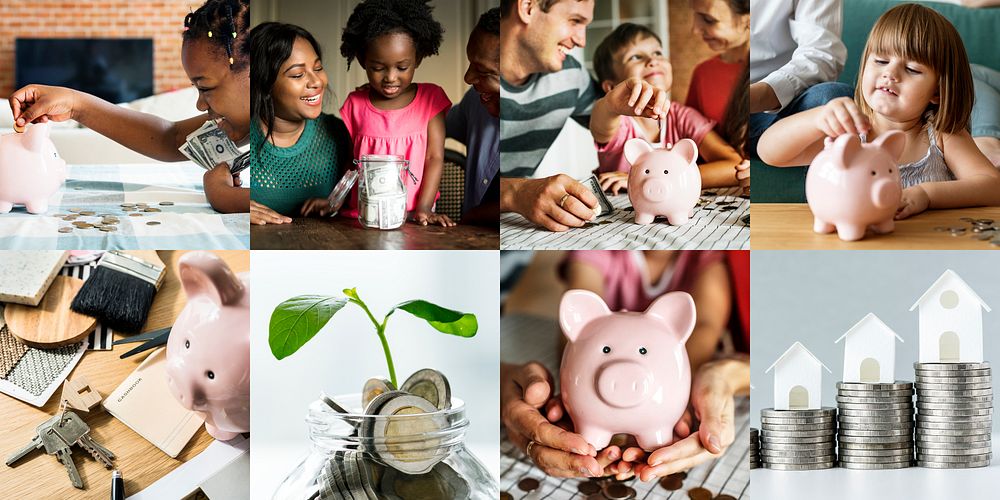 Saving money children images compilation | Premium Photo - rawpixel
