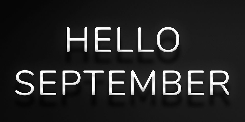 Hello September black neon sign | Free Photo - rawpixel