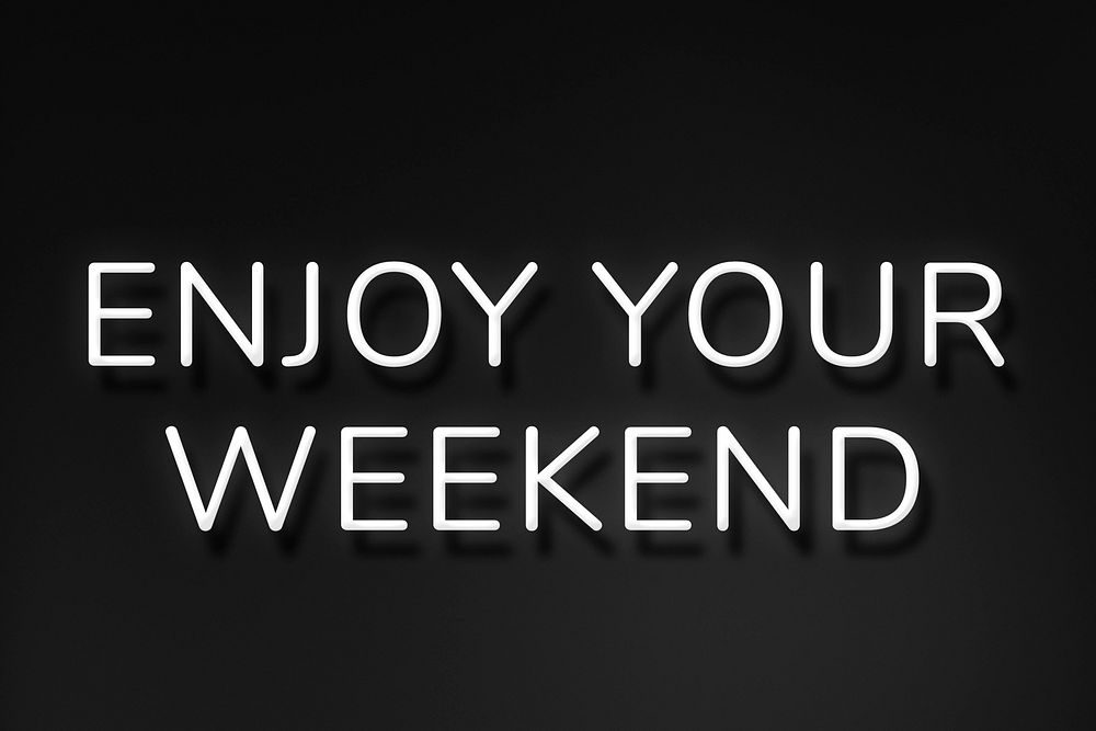 Glowing enjoy your weekend neon | Free Photo - rawpixel