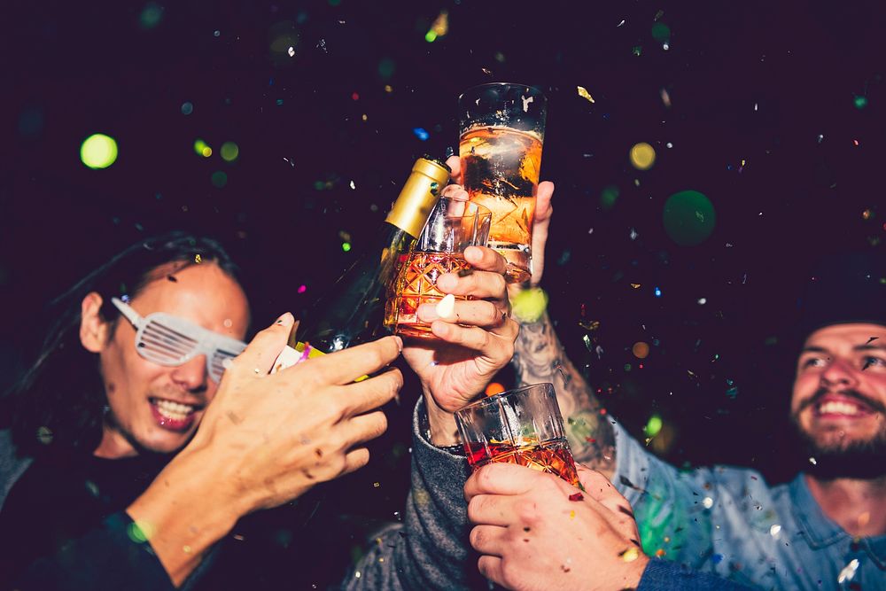 Friends going crazy new years | Premium Photo - rawpixel