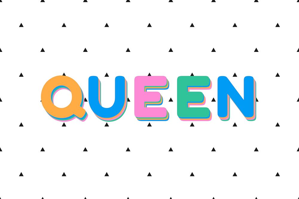 Queen bold text typography font | Free Photo - rawpixel