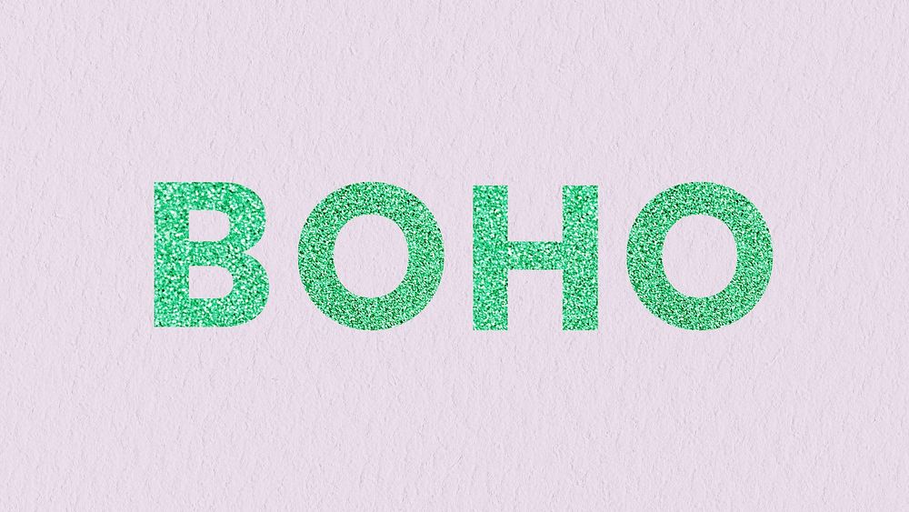 Shimmery green Boho typography pink | Free Photo - rawpixel