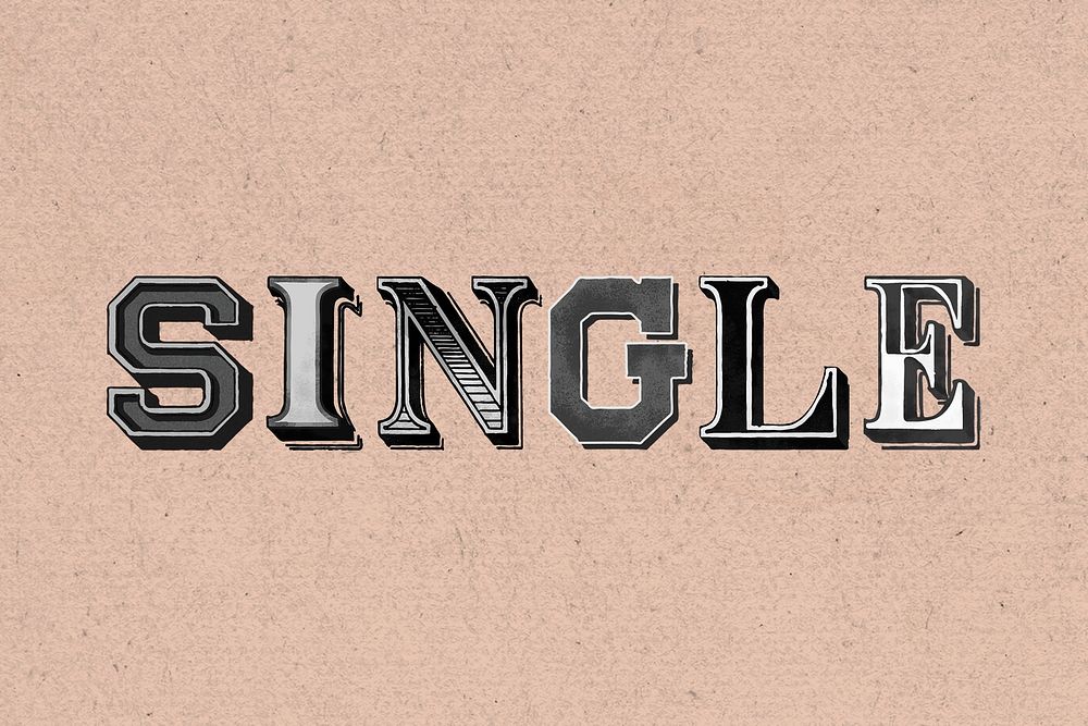 Single shadowed word vintage typography | Free Photo - rawpixel