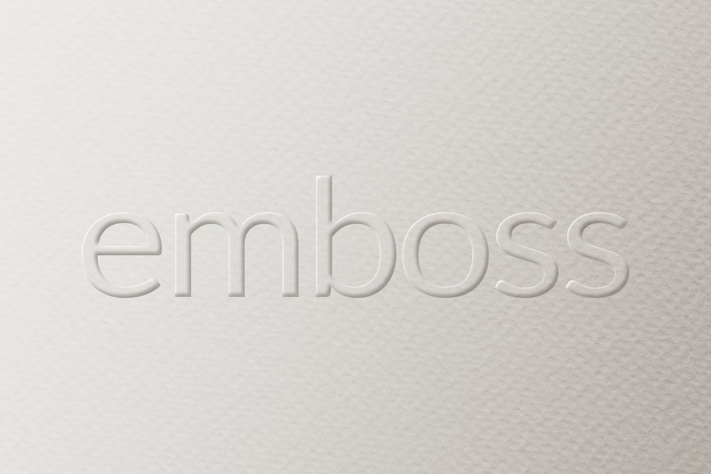 Emboss embossed text white paper | Premium PSD - rawpixel