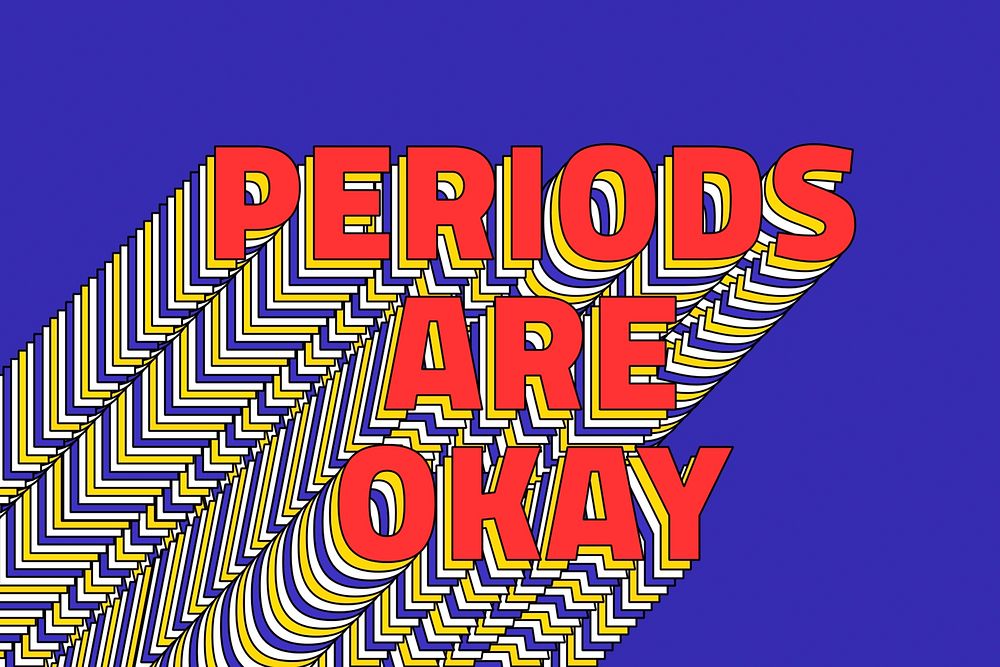 PERIODS layered phrase retro typography | Free Photo - rawpixel