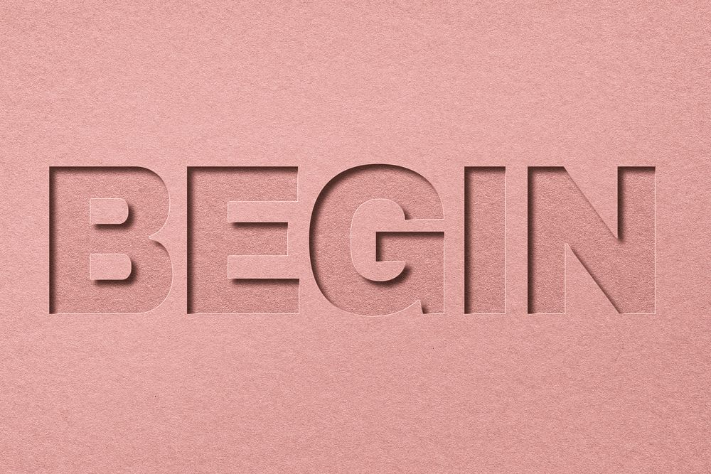 Paper cut begin text font | Free Photo - rawpixel