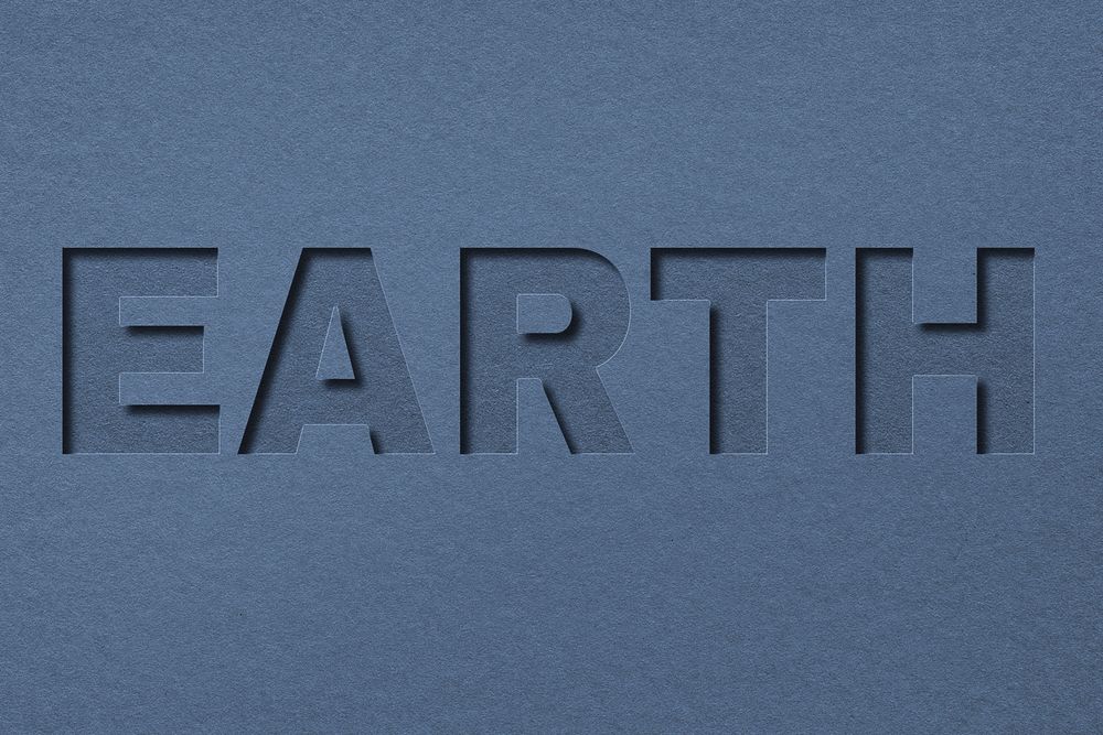 Earth word paper cut font | Free Photo - rawpixel