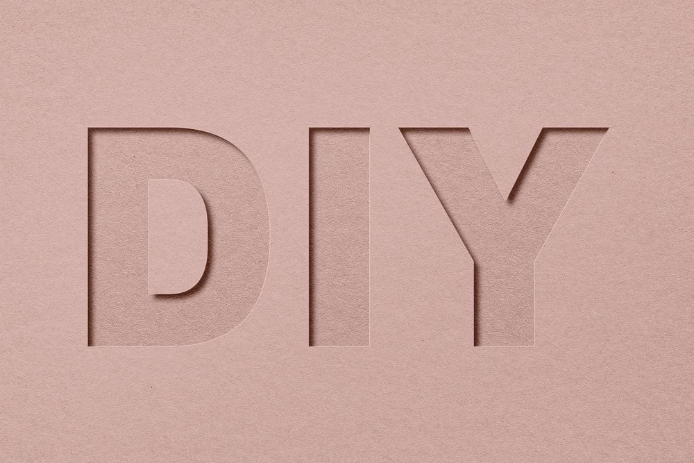 DIY text cut-out font typography | Free Photo - rawpixel