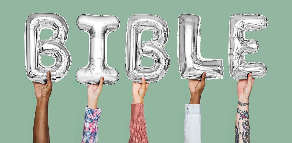 Hands holding bible word balloon | Premium Photo - rawpixel