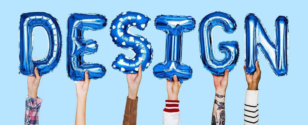 Blue alphabet helium balloons forming | Premium Photo - rawpixel