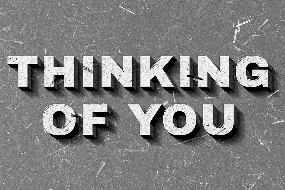 Retro 3D Thinking You gray | Free Photo - rawpixel