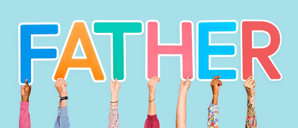 Hands holding the word father | Free Photo - rawpixel