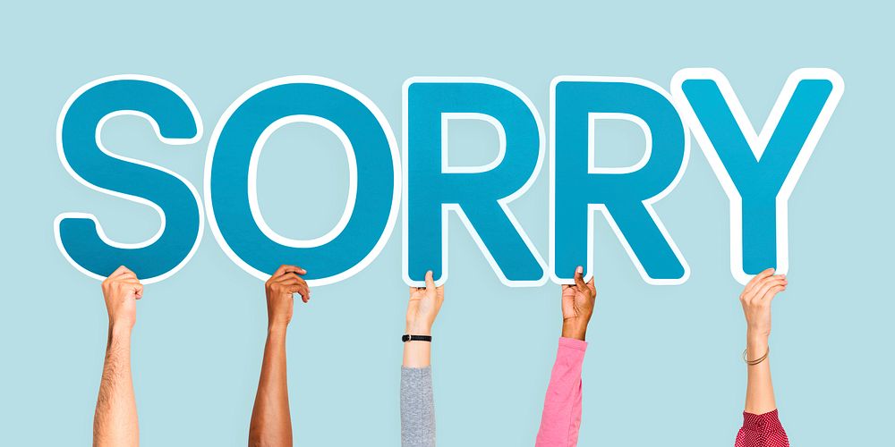 Hands holding the word sorry | Premium Photo - rawpixel