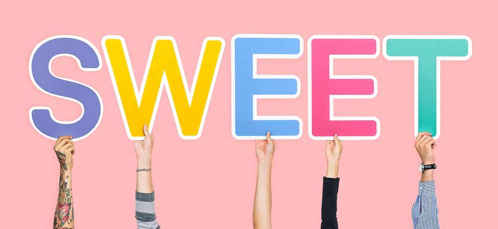 Hands holding the word sweet | Free Photo - rawpixel