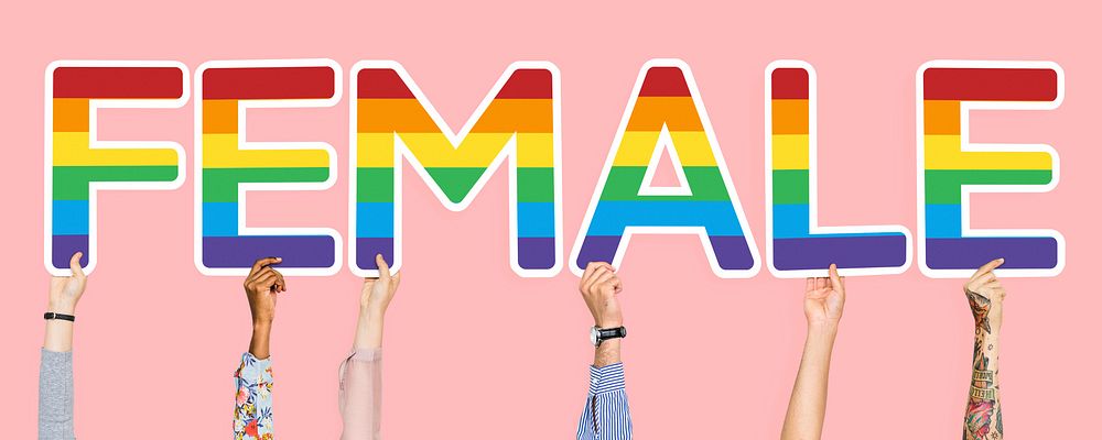 Hands holding the word Female | Free Photo - rawpixel