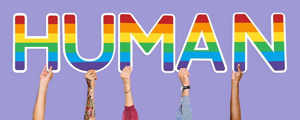 Hands holding the word Human | Free Photo - rawpixel