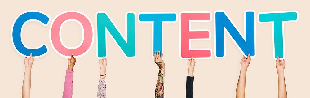 Diverse hands holding word content | Premium Photo - rawpixel