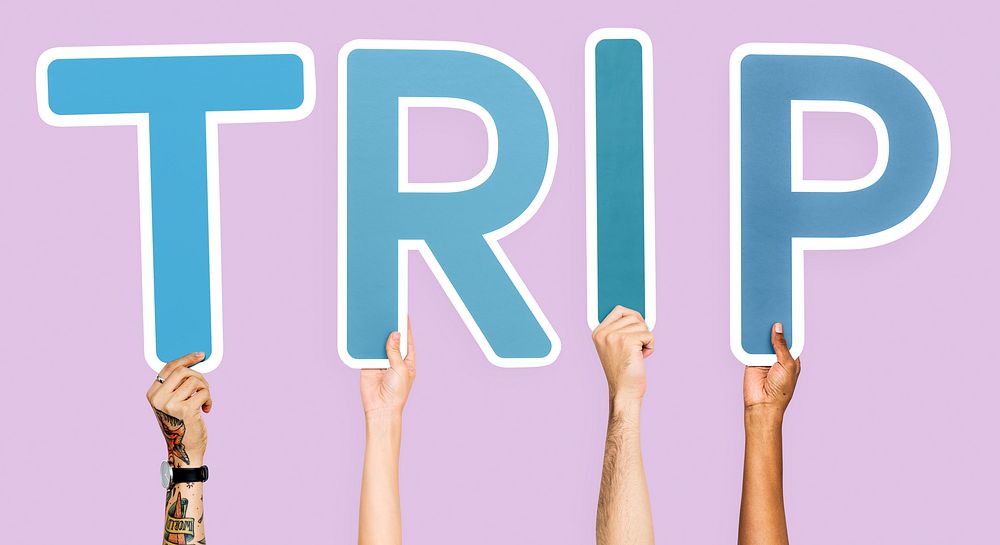 Diverse hands holding word trip | Premium Photo - rawpixel