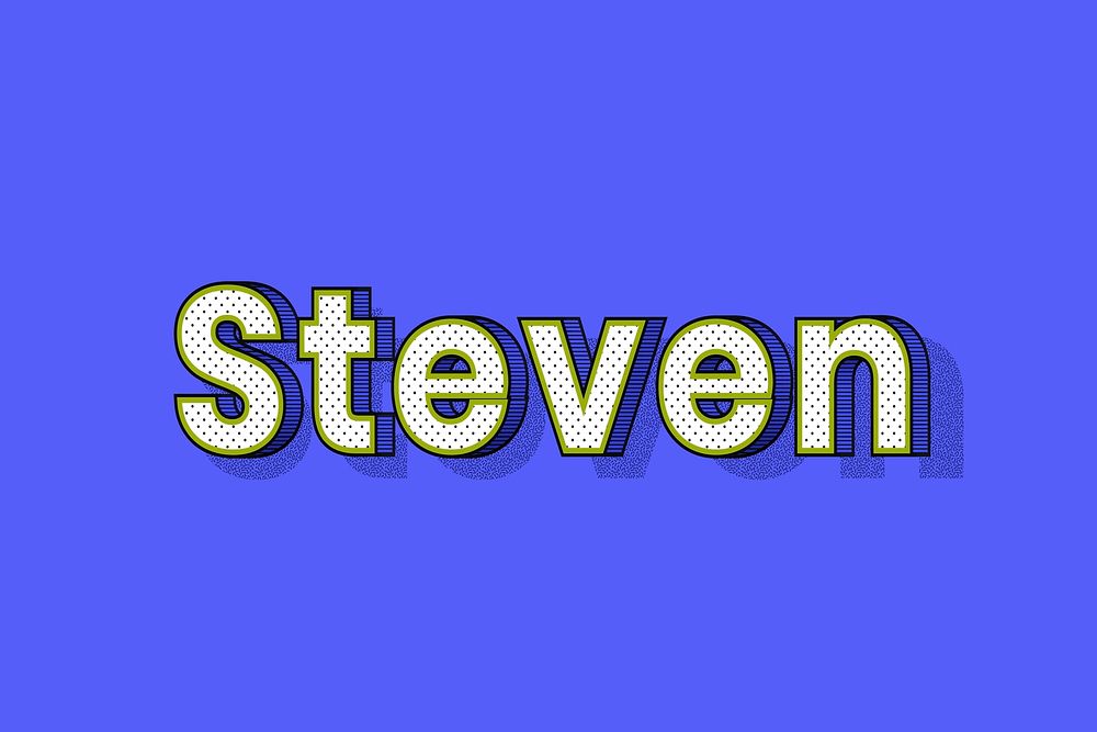 Steven male name typography lettering | Premium Photo - rawpixel