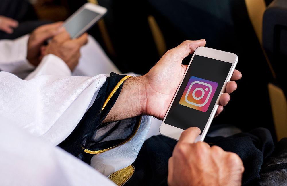 Instagram logo mobile phone. BANGKOK, | Free Photo - rawpixel
