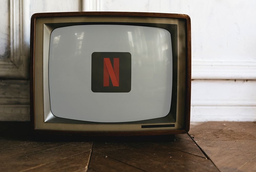 Netflix logo showing retro television | Free Photo - rawpixel