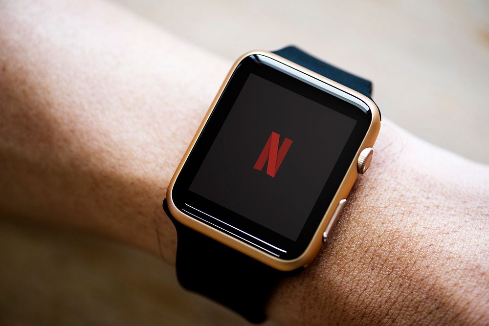 Netflix logo showing smartwatch. BANGKOK, | Free Photo - rawpixel