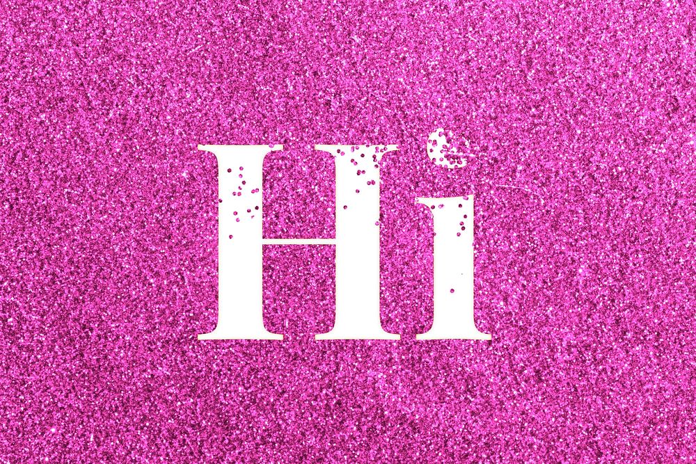 Glitter sparkle hi word typography | Free Photo - rawpixel