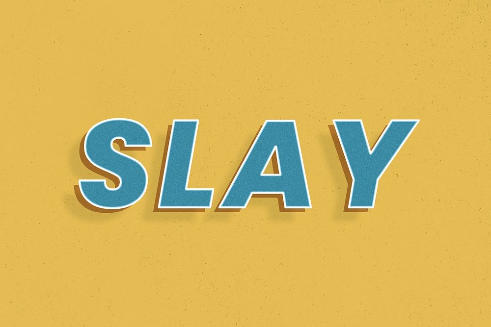 Slay 3d retro font typography | Free Photo - rawpixel