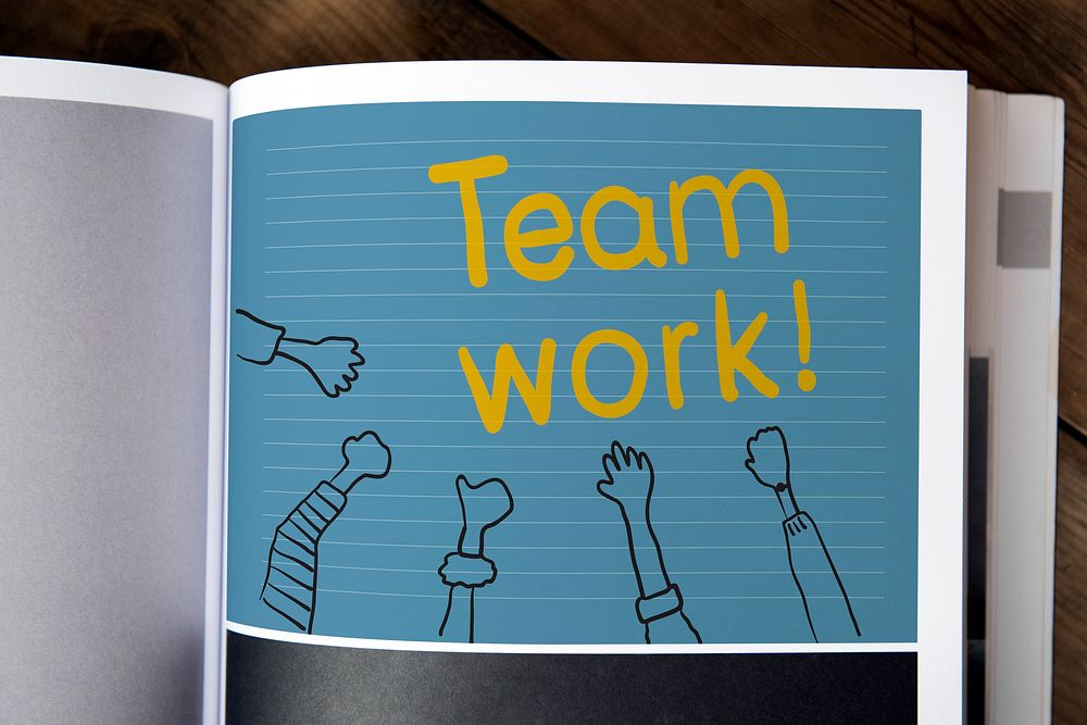 Text Teamwork on a magazine | Premium Photo - rawpixel