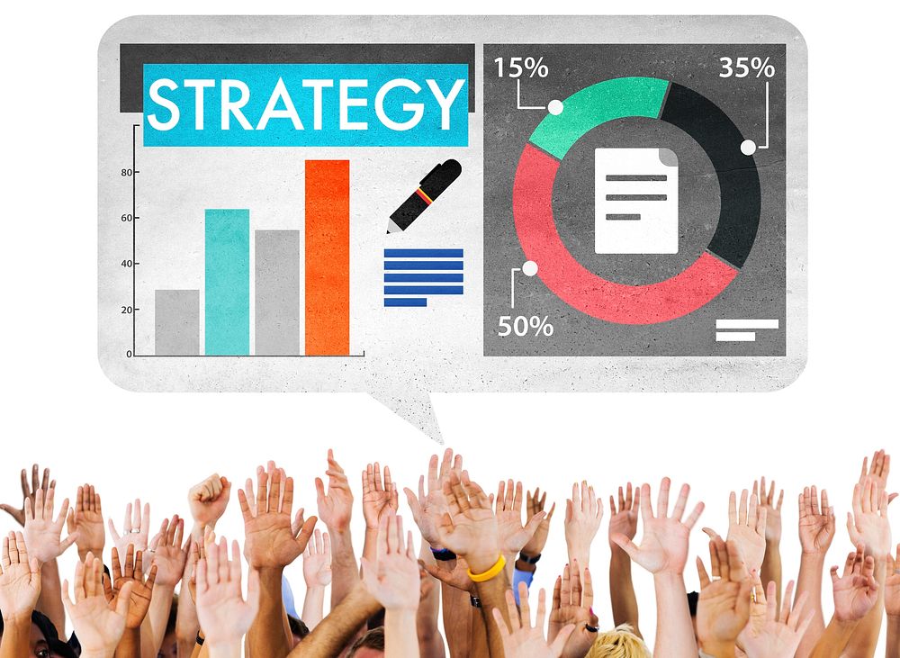 Hands raised strategy chart | Free Photo - rawpixel