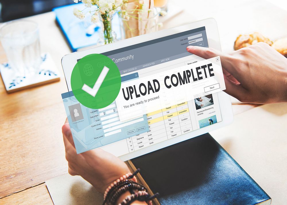 Upload Complete Data Uploading Submit | Free Photo - rawpixel