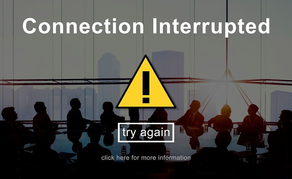 Connection Interrupted Disconnected Notice Concept | Premium Photo ...