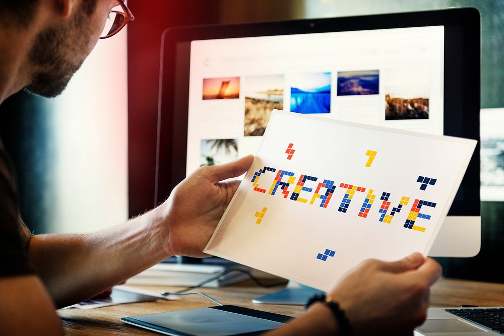 8 bit words illustration creativity | Premium Photo - rawpixel