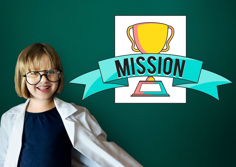 Cute genius girl with a trophy | Premium Photo - rawpixel