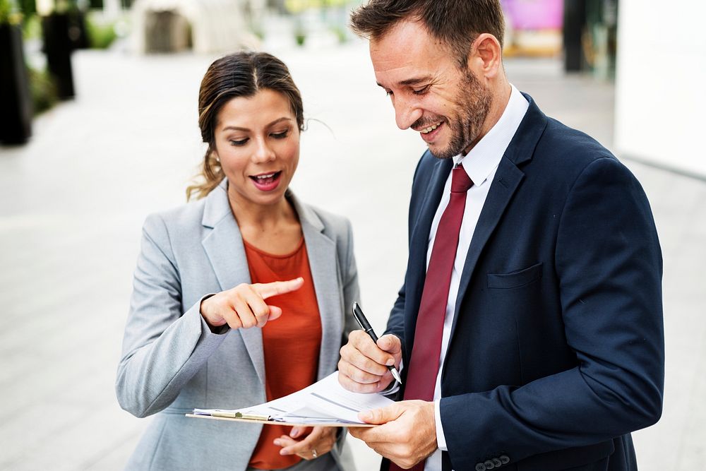 Corporate Office Worker Discussion Partnership | Photo - rawpixel