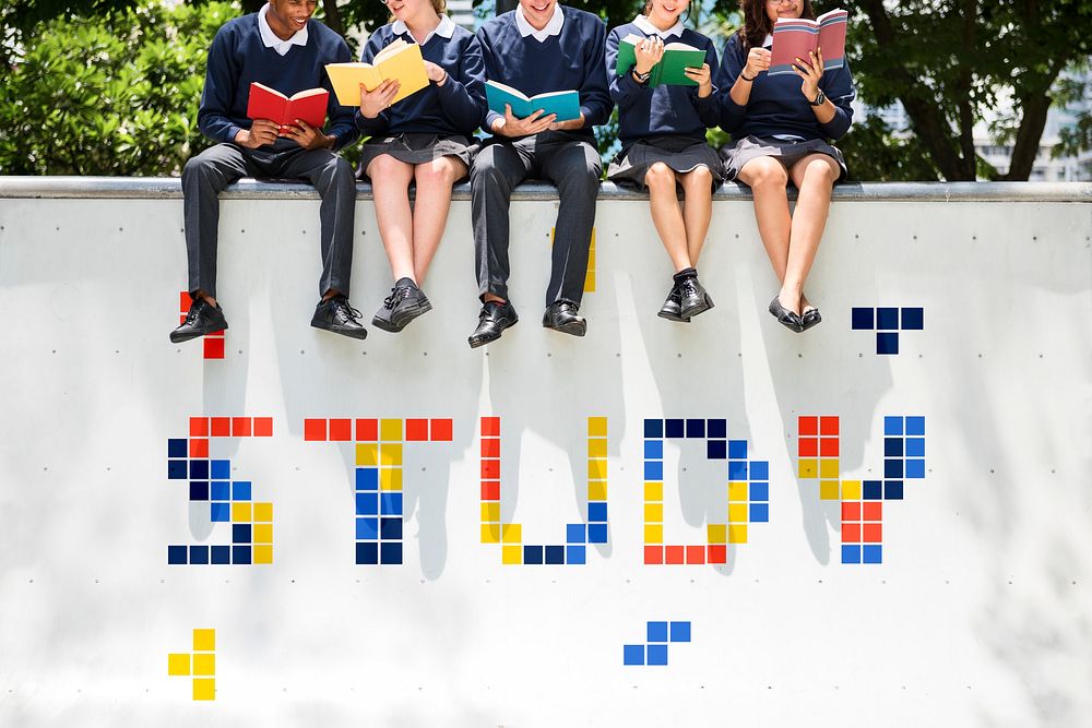 8 bit words illustration eudcation | Premium Photo - rawpixel