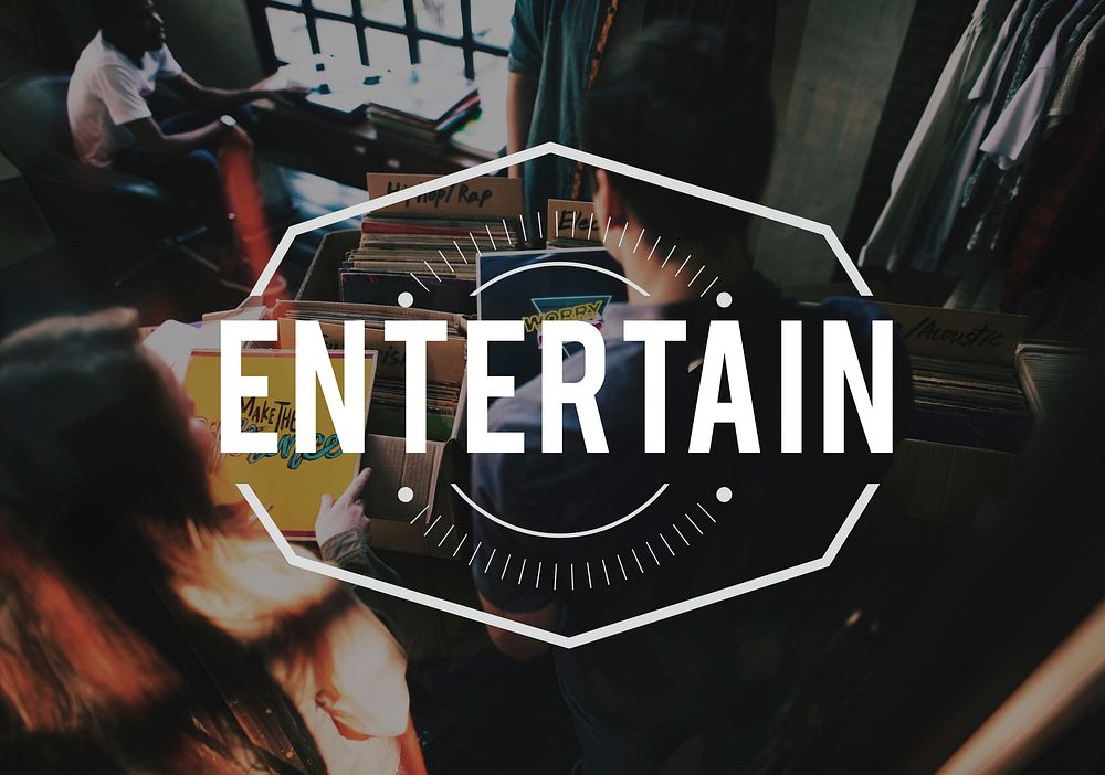 Entertainment word overlay young people | Premium Photo - rawpixel