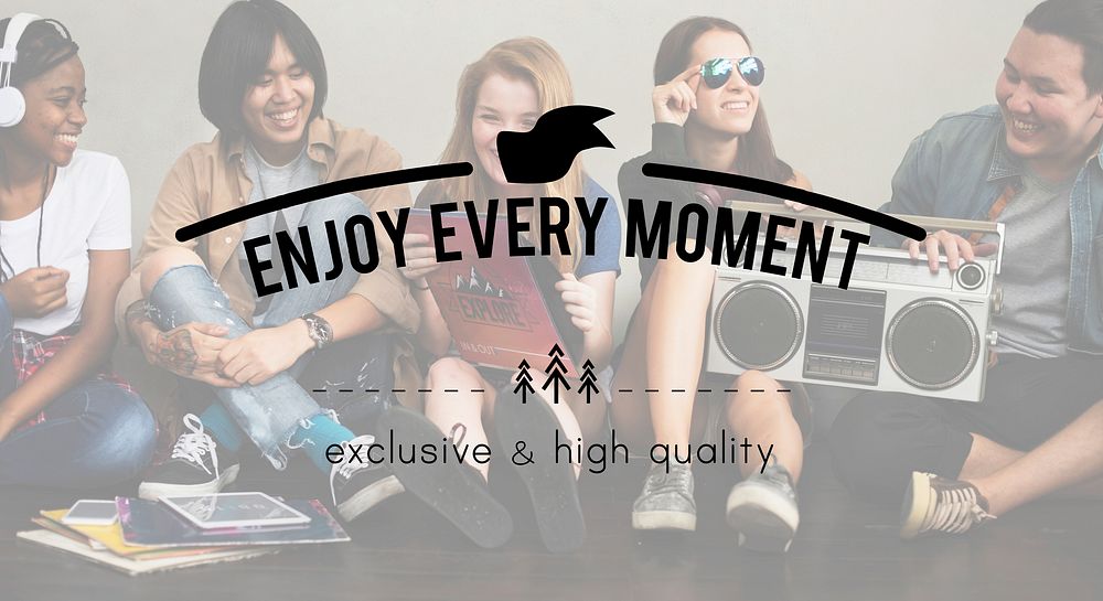 Enjoyment Vintage Vector Graphic Concept | Free Photo - rawpixel