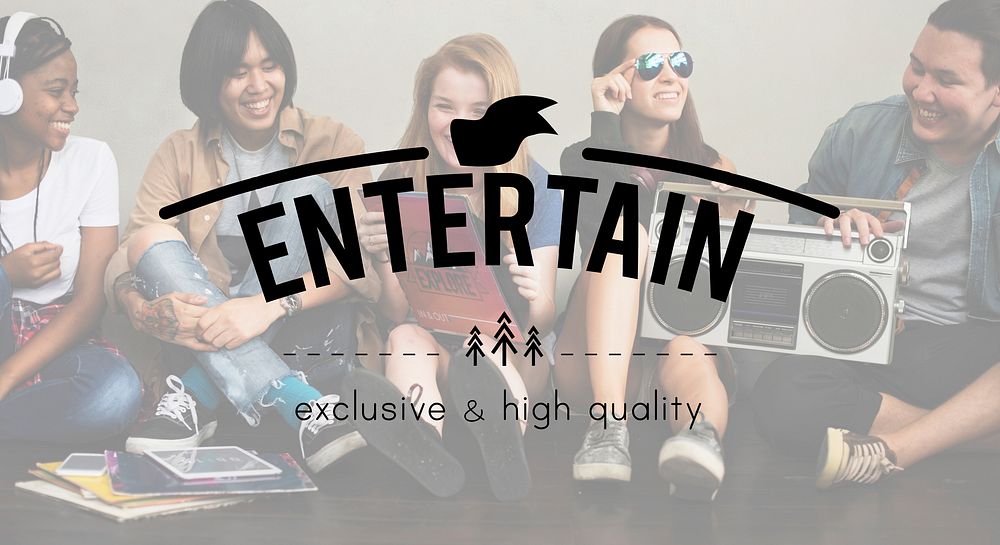 Entertain Vintage Vector Graphic Concept | Photo - rawpixel