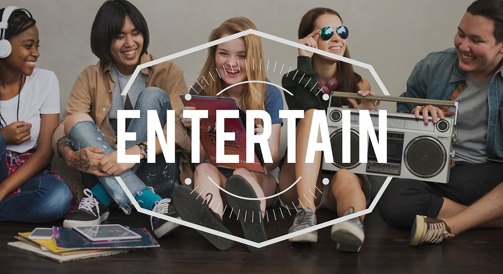 Entertain Vintage Vector Graphic Concept | Photo - rawpixel