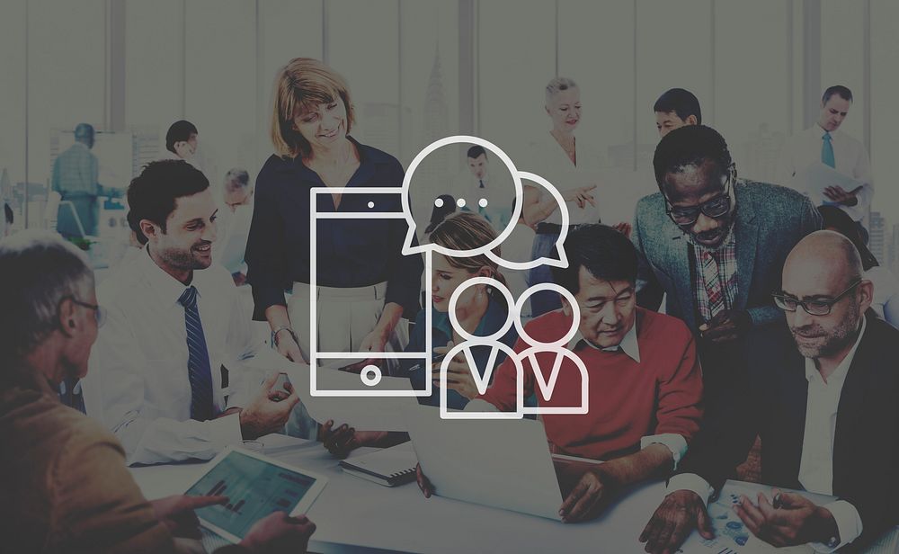 Communication Connection Community Chatting Concept | Premium Photo ...