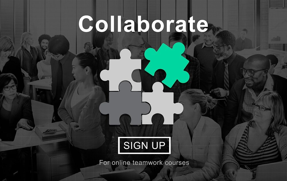 Collaboration Collaborate Connection Corpoate Concept | Premium Photo ...