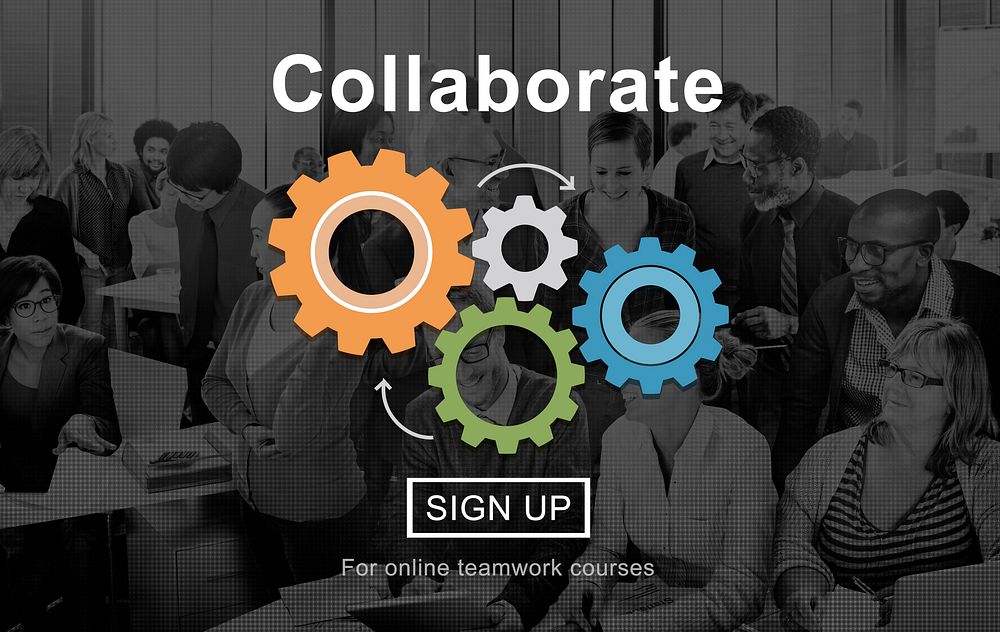 Collaboration Collaborate Connection Corpoate Concept | Premium Photo ...