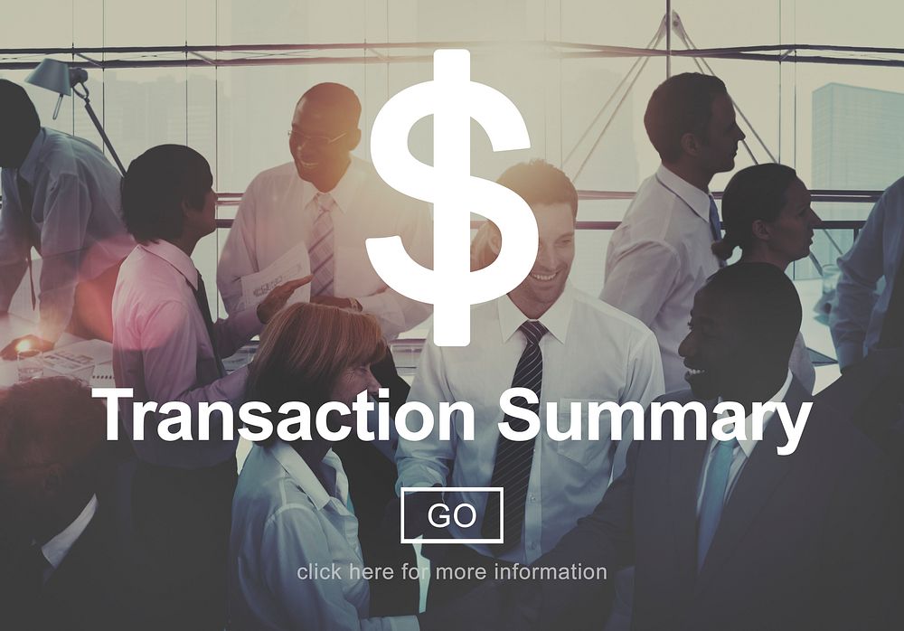 Transaction Summary Accounting Financial Taxation | Premium Photo ...