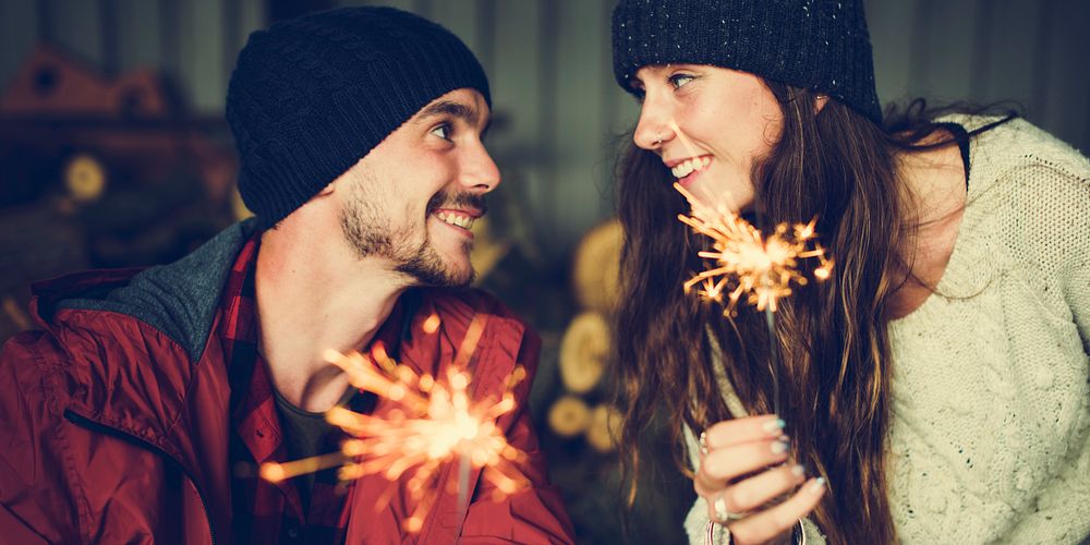People Sparkler Celebration Happiness Togetherness | Premium Photo ...
