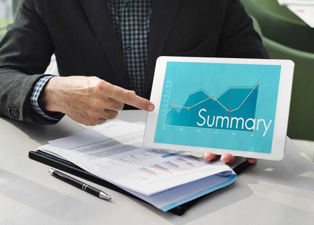 Corporate business line graph report | Free Photo - rawpixel