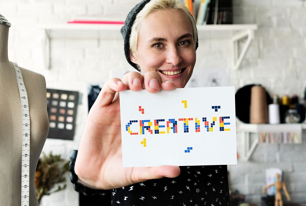 8 bit words illustration creativity | Free Photo - rawpixel